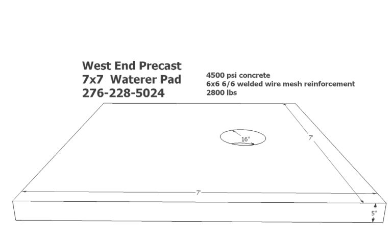 Water Troughs & Watering System Pads - West End Precast Concrete